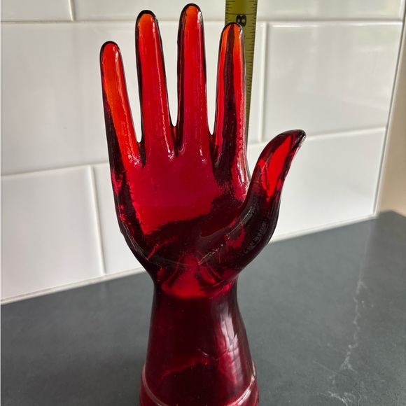 Art | Vintage Ruby Red Glass Hand Sculpture | Poshmark